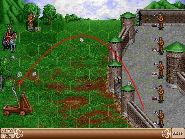 Combat, Catapult shot, trajectory of the catapult projectile is not ...