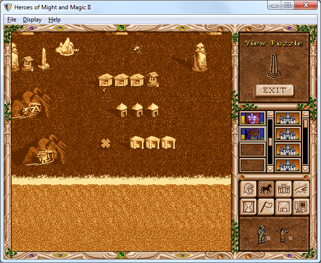 Adventure map, Ultimate Artifact, View Puzzle screen, the cross for the ...