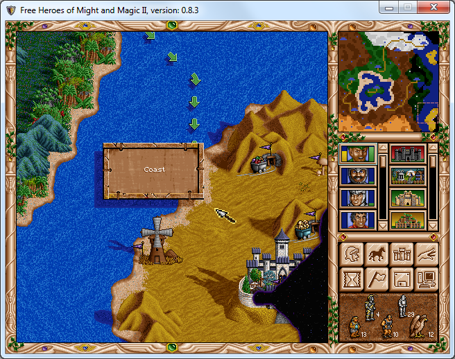 Adventure map, unable to disembark on Coast · Issue #2171 · ihhub/fheroes2 · GitHub