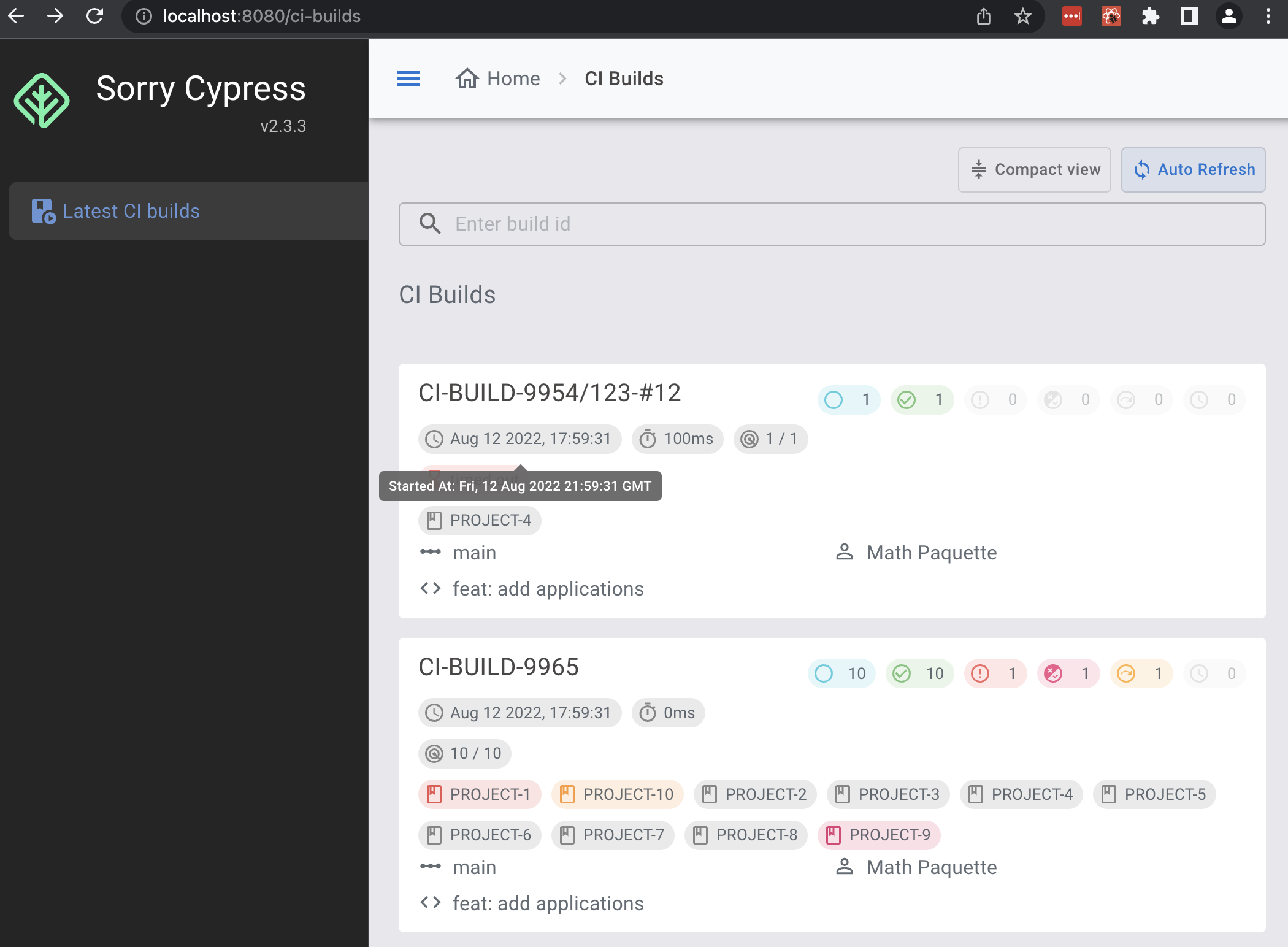 feat: add overview by ci-builds by mathpaquette · Pull Request #639 · sorry-cypress/sorry ...