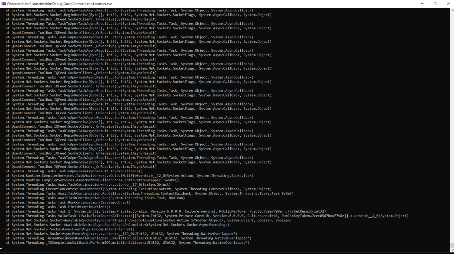 Iqfeed Buffer Size Issue · Issue 6761 · Quantconnect Lean · Github