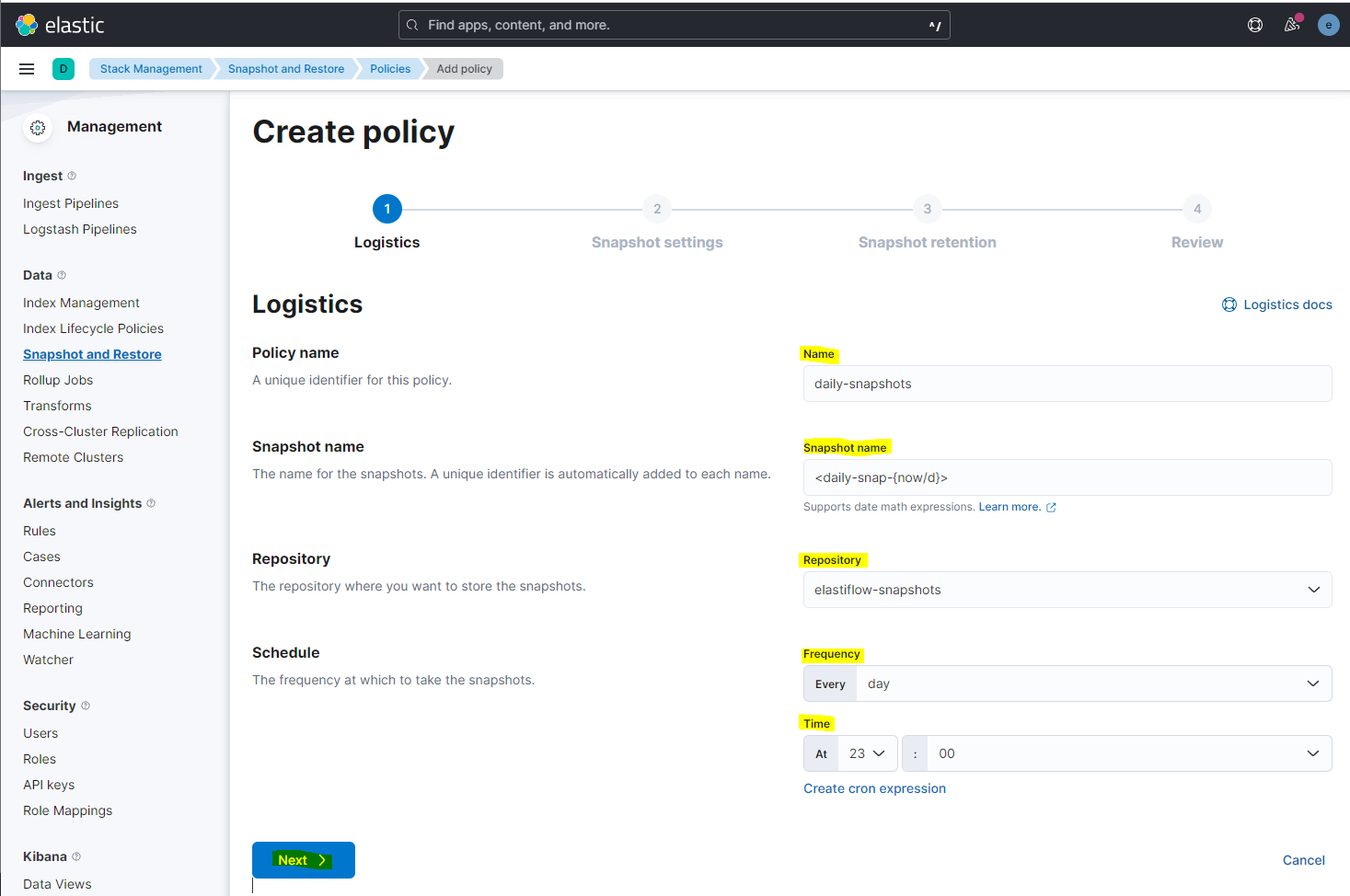 Elasticsearch Snapshot And Restore Setup Elastiflow