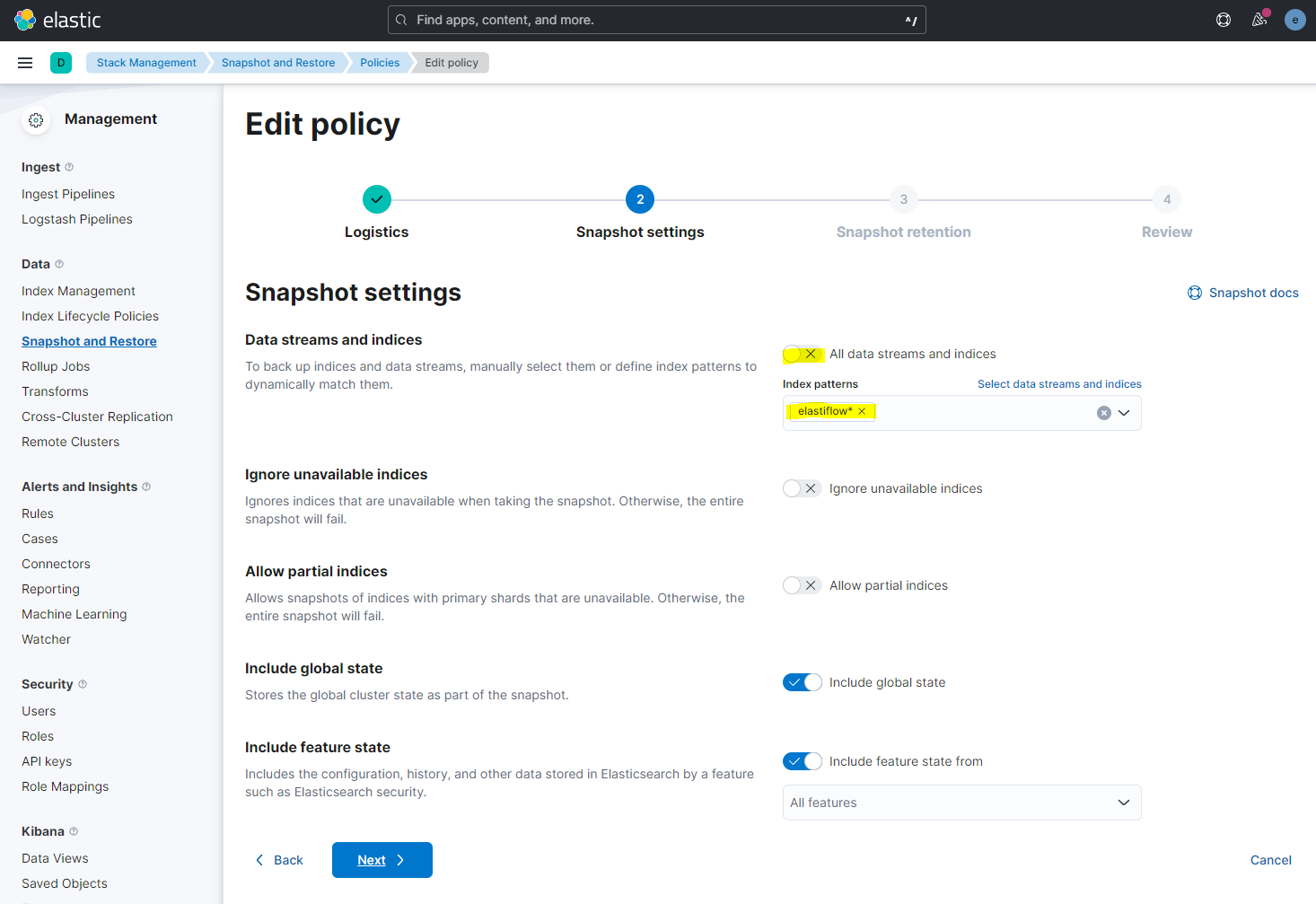 Elasticsearch Snapshot And Restore Setup Elastiflow