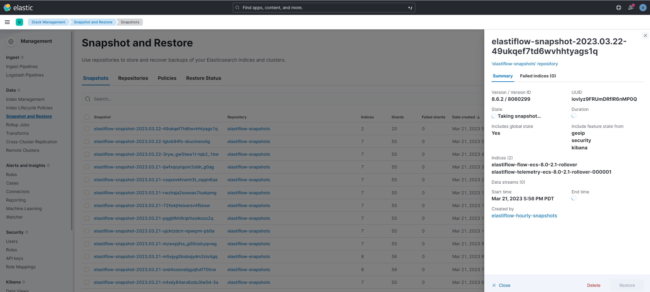 Elasticsearch Snapshot And Restore Setup Elastiflow