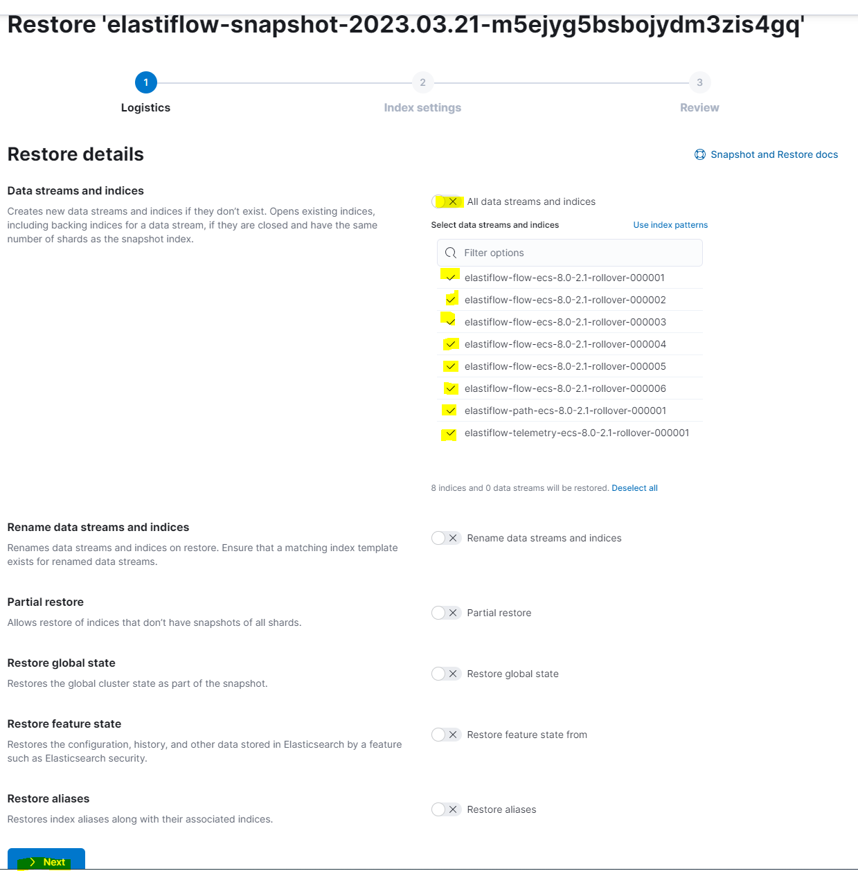 Elasticsearch Snapshot And Restore Setup Elastiflow