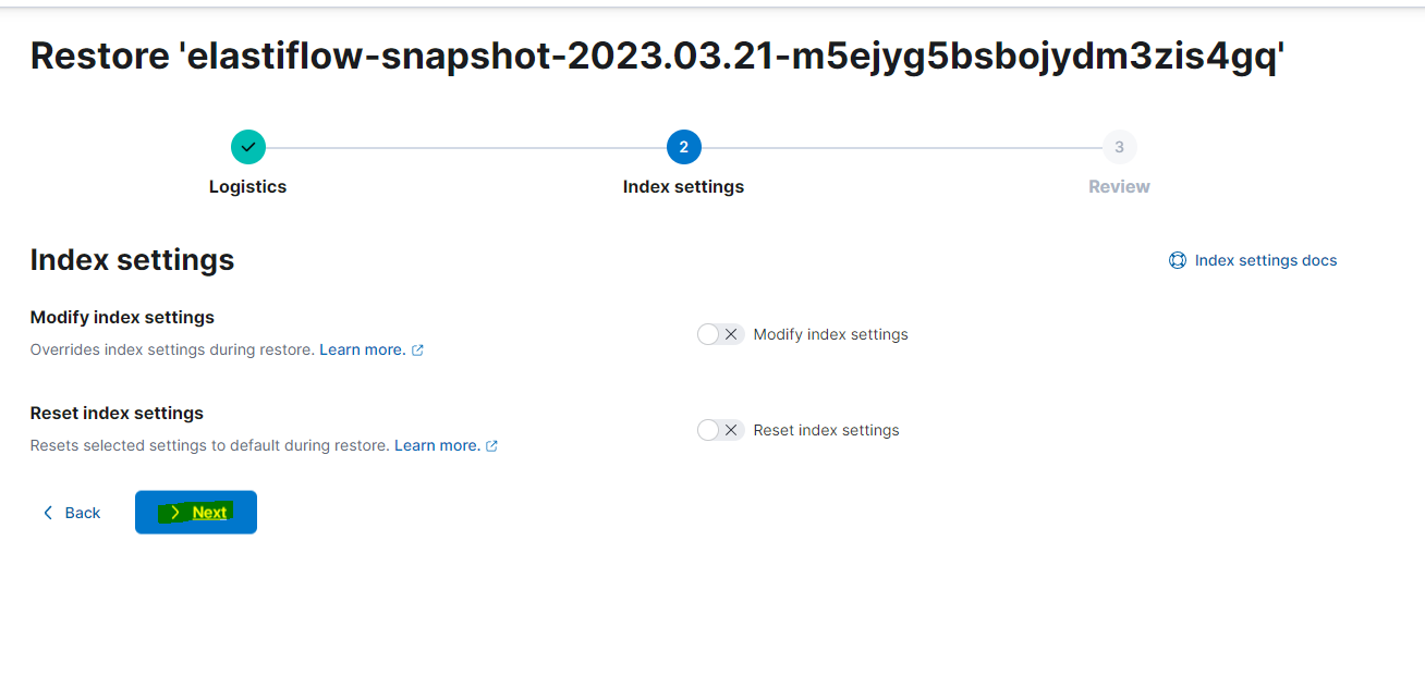 Elasticsearch Snapshot And Restore Setup Elastiflow