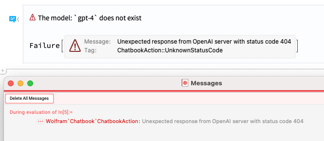 The model: `gpt-4` does not exist · Issue #188 · WolframResearch/Chatbook · GitHub
