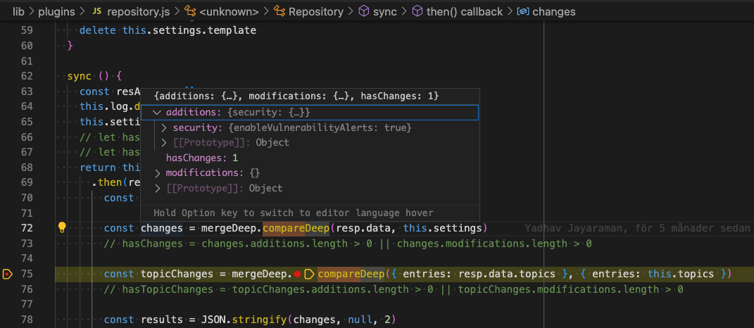 Repository always has changes for `enableVulnerabilityAlerts` · Issue ...
