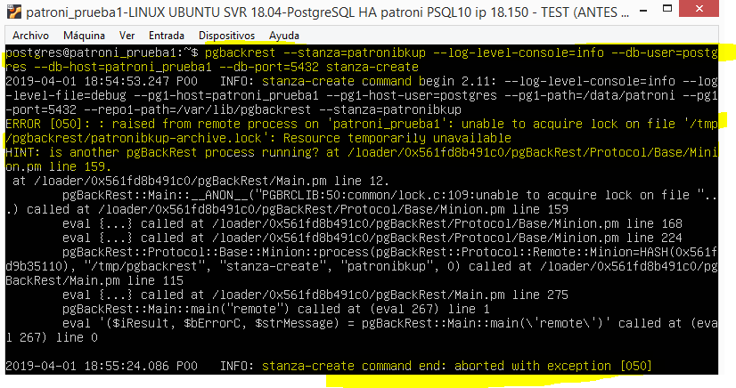Error and Issues with stanza-create in master (patroni-cluster) · Issue #702 · pgbackrest ...