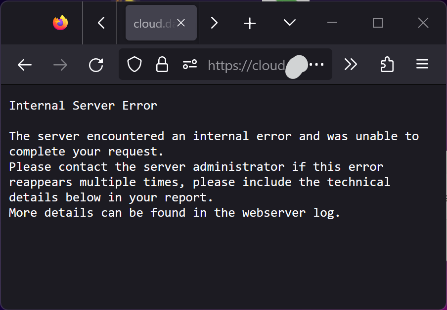 Internal Server Error after config.php changes · Issue #2378 · nextcloud-snap/nextcloud-snap ...