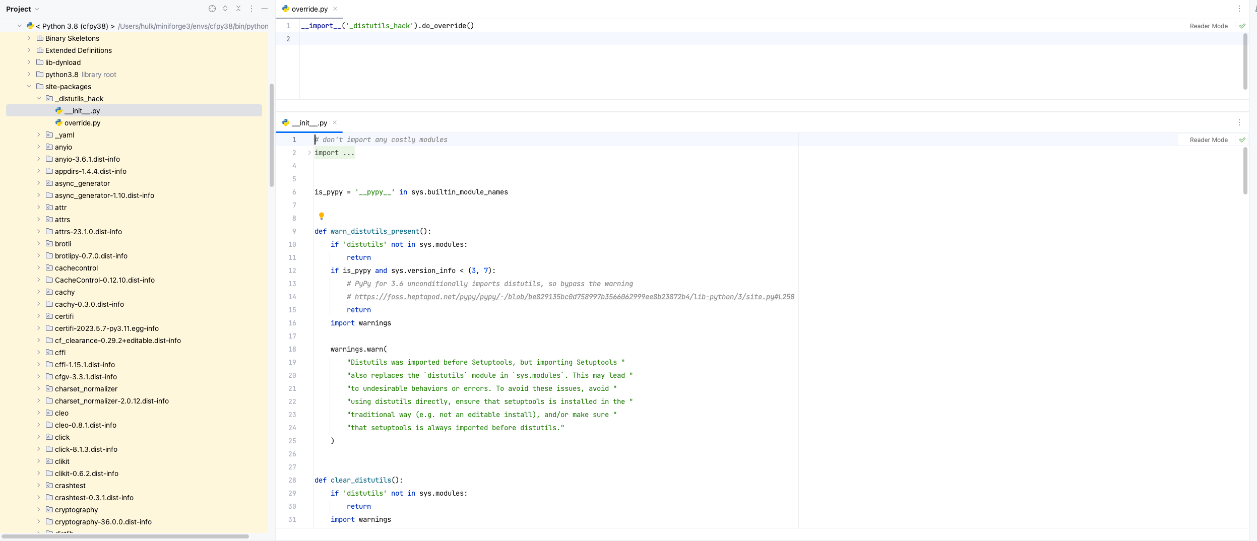 distutils hack · Issue #821 · pdm-project/pdm · GitHub