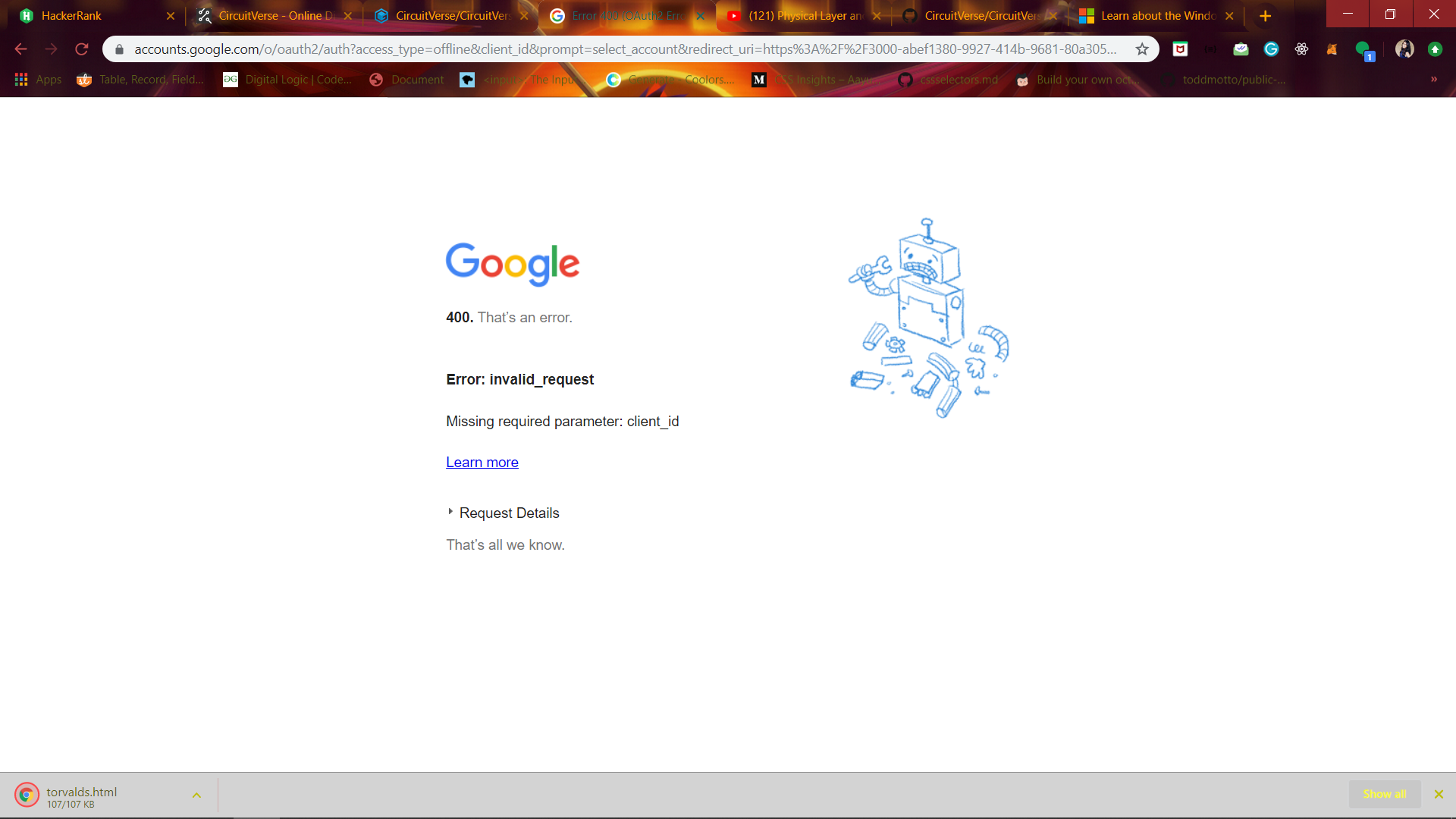 Gmail login not working · Issue #600 · CircuitVerse/CircuitVerse · GitHub