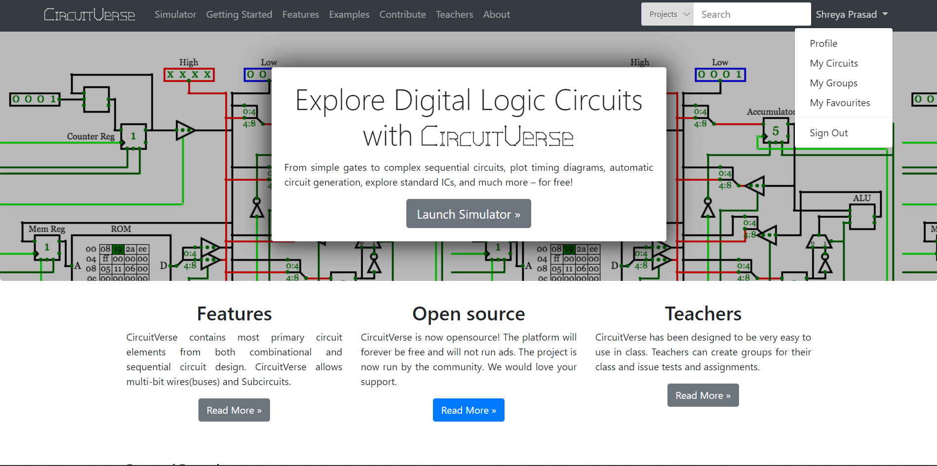 No option to Sign out · Issue #801 · CircuitVerse/CircuitVerse · GitHub