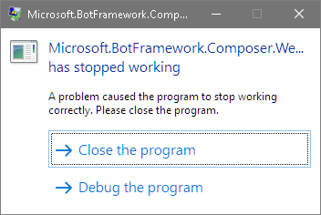 Cannot start bot todobotwithluissample · Issue #4303 · microsoft/BotFramework-Composer · GitHub