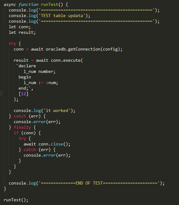 Connection.execute hangs without errors · Issue #984 · oracle/node ...