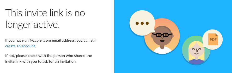 Slack invitation link has been expired · Issue #71 · zapier/visual ...