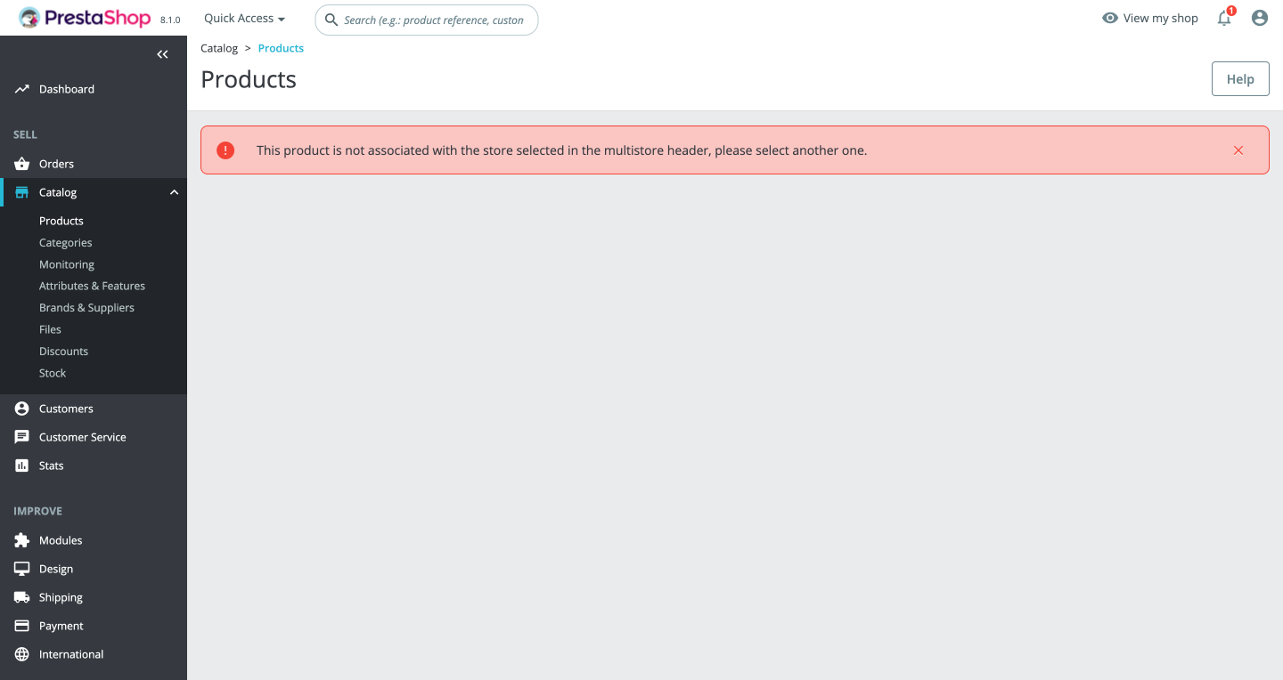 BO - Products - An exception is displayed after deleting a product created with V2 · Issue ...