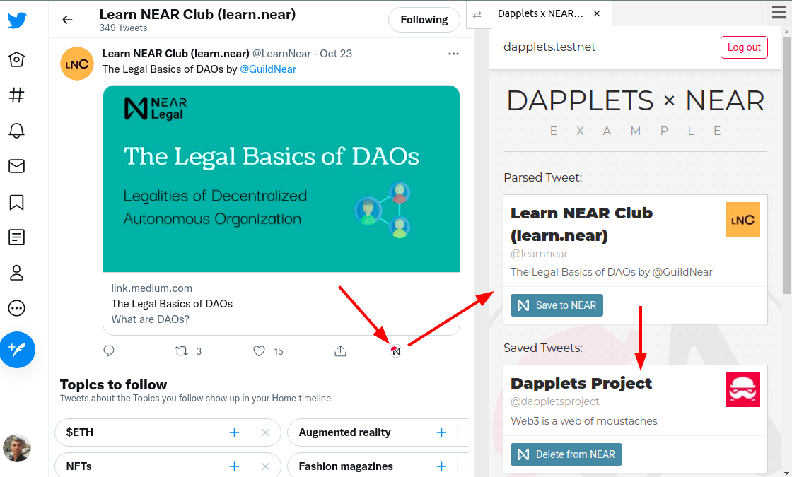 GitHub - dapplets/dapplets-near-example: Tutorial on how to use Dapplets with NEAR Protocol