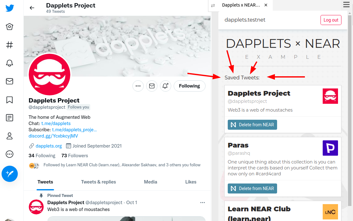 GitHub - dapplets/dapplets-near-example: Tutorial on how to use Dapplets with NEAR Protocol