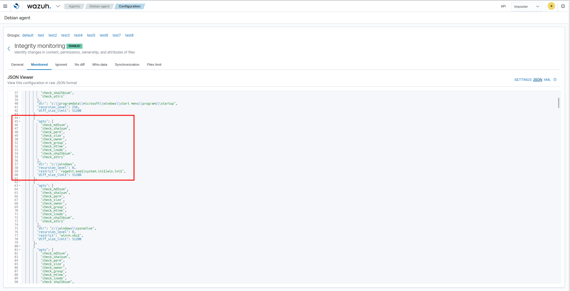 Invalid XML config generation · Issue #5617 · wazuh/wazuh-dashboard-plugins · GitHub