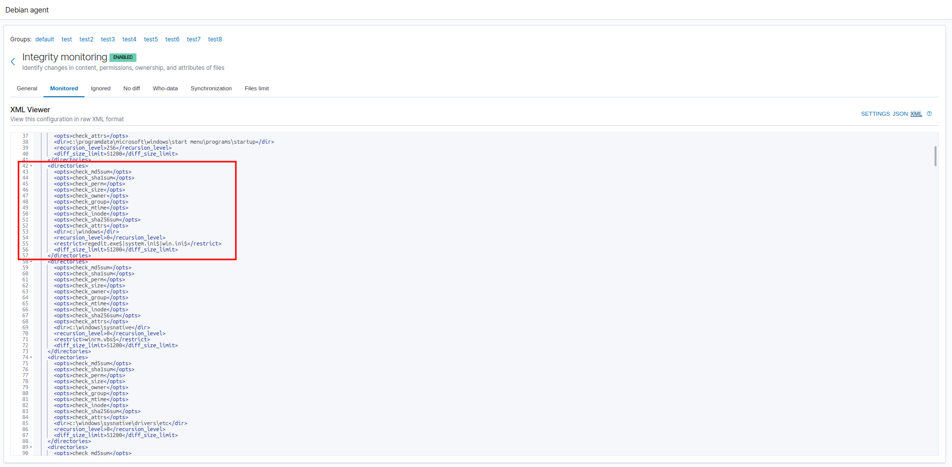 Invalid XML config generation · Issue #5617 · wazuh/wazuh-dashboard-plugins · GitHub