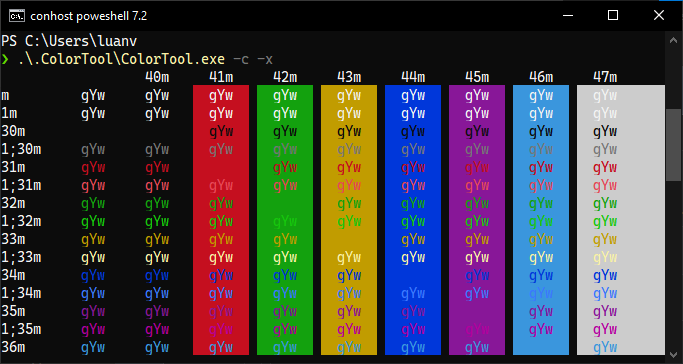 output from ColorTool broken on pwsh 7.2 + conpty · Issue #11992 · microsoft/terminal · GitHub