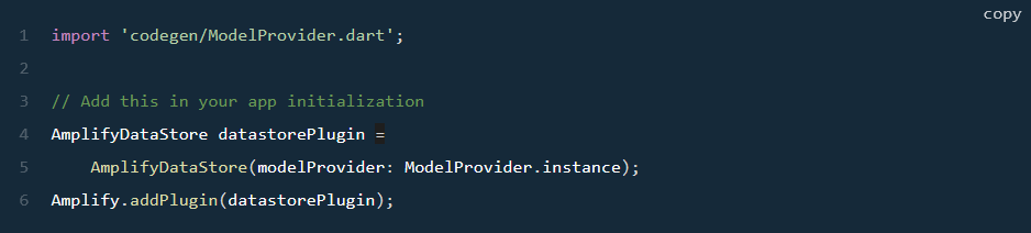 [Feedback] Amplify Flutter Datastore Documentation - Import line mistake · Issue #3123 · aws ...