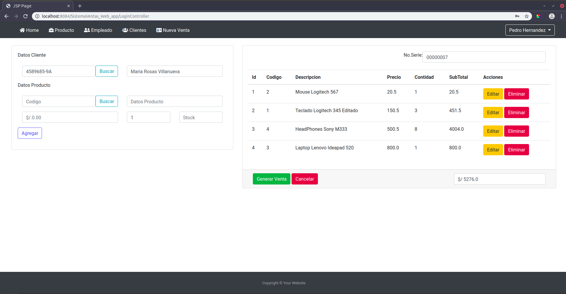 GitHub - jsrevolorio/Sales_System_Web_App: Sistema de Ventas