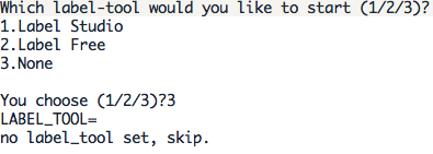 Is there a way, e.g. a piece of configuration in `.env`, to start ymir with `LABEL_TOOL=None ...