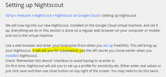 Password Logging into Nightscout webpage for first time · NightscoutFoundation xDrip ...