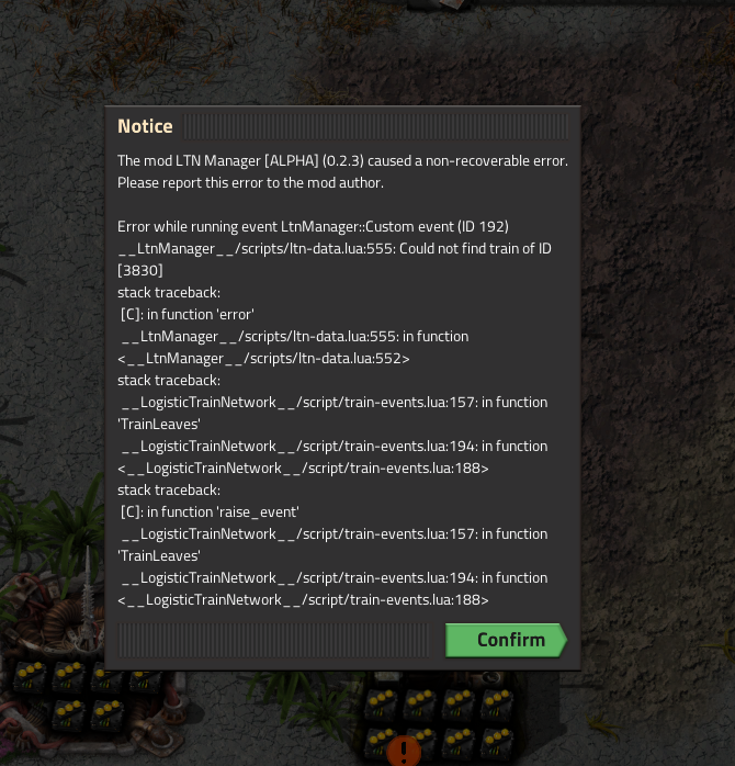 Crash during standard run of LTN Manager · Issue #91 · nihilistzsche/LtnManager · GitHub