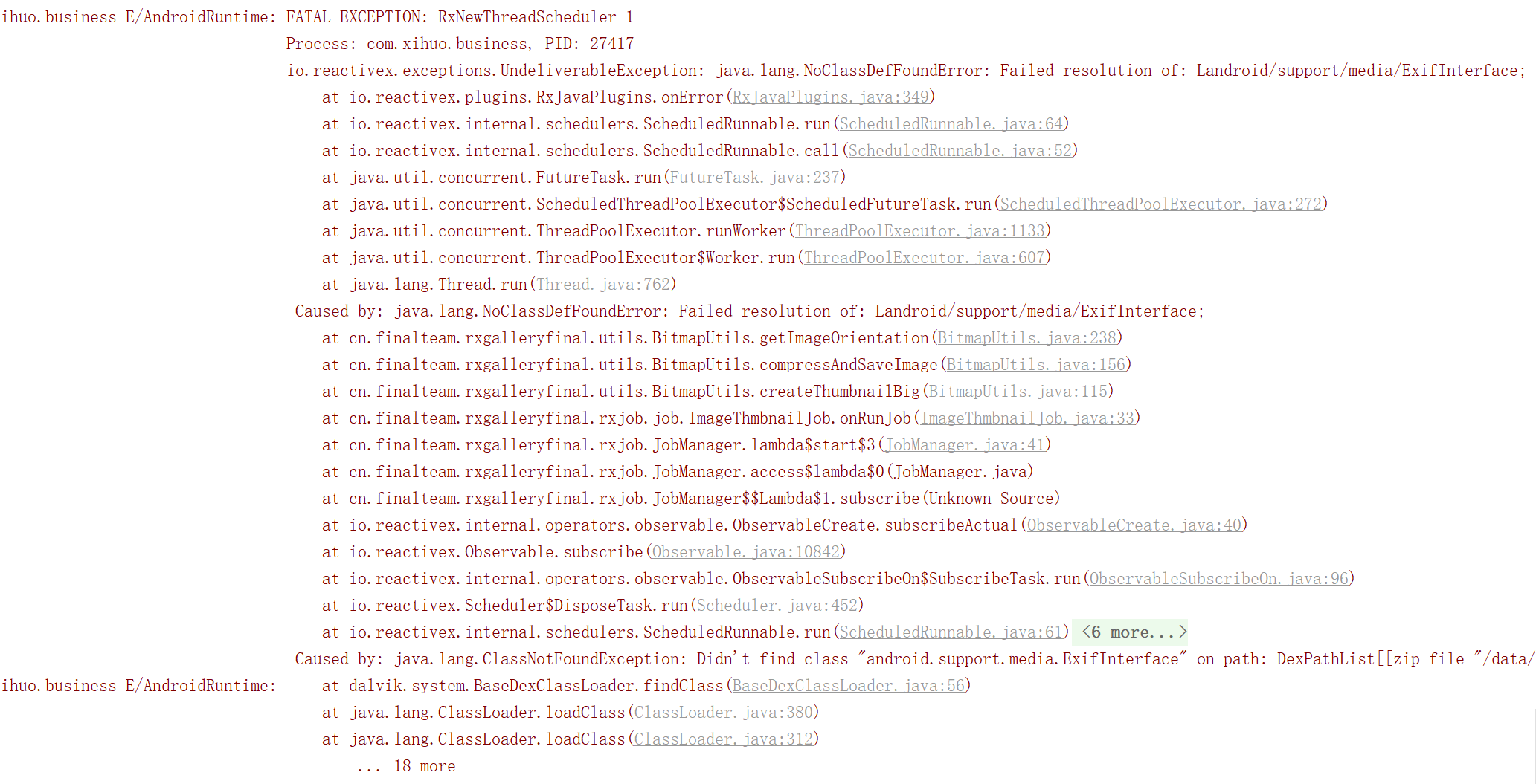 Failed resolution of: Landroid/support/media/ExifInterface · Issue #206 · FinalTeam ...