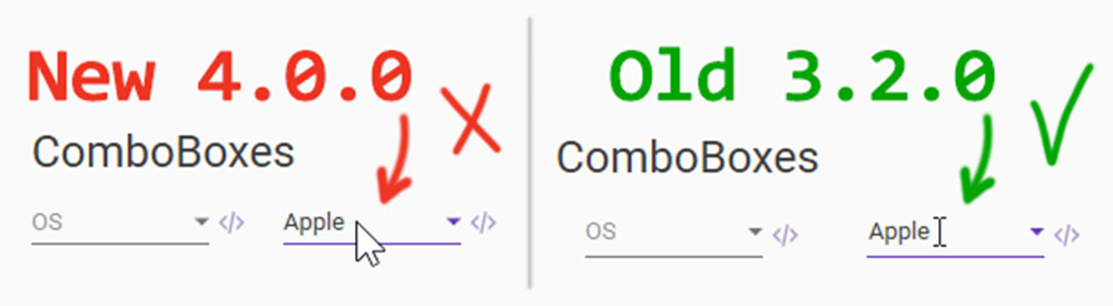 Editable ComboBox, mouse cursor does not change on hover (and can't select text) · Issue #2277 ...