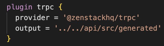 Bug with trpc plugin output when using non default schema location · Issue #378 · zenstackhq ...