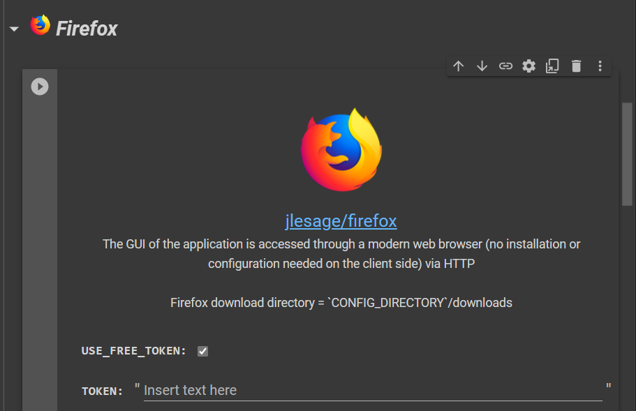 Create some awesome docker cell like Firefox · Issue #63 · biplobsd/OneClickRun · GitHub