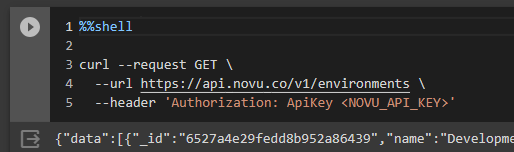 Add cURL `Get current environment`, `Get environments`, `Get api keys`, `Regenerate api keys ...