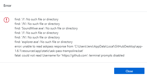 Error upon publishing or cloning repository · Issue #6736 · desktop/desktop · GitHub