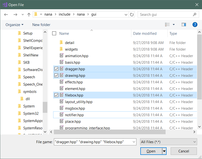 Multiple file selection in nana::filebox · Issue #341 · cnjinhao/nana · GitHub