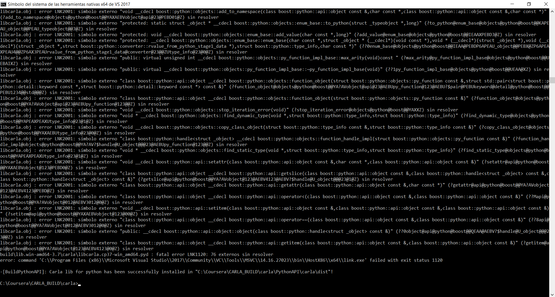 Problem With Pythonapi While Building Carla 098 · Issue 2585 · Carla 