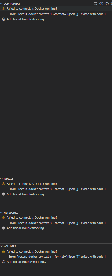 Process Docker Context Ls Format {{json }} Exited With Code 1 · Issue 3316 · Microsoft