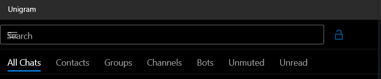 Hamburger menu overlaps the search bar · Issue #1498 · UnigramDev/Unigram · GitHub