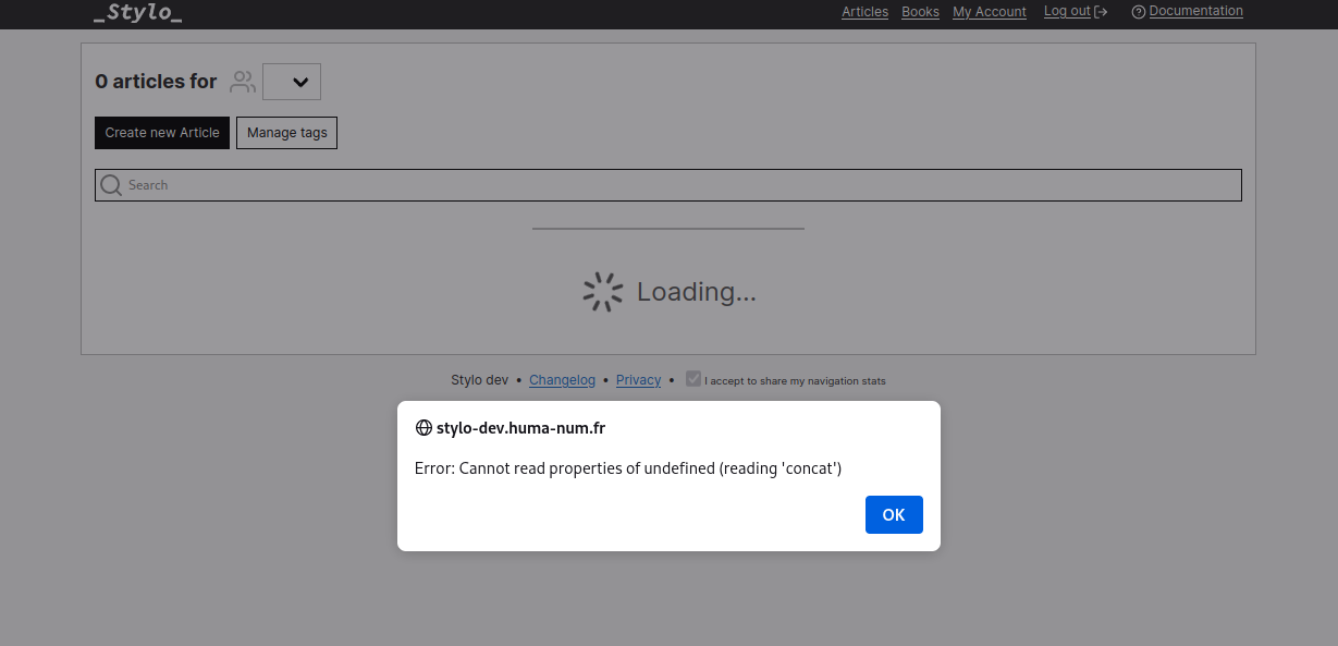 Problème de connexion sur Stylo Dev · Issue #782 · EcrituresNumeriques/stylo · GitHub