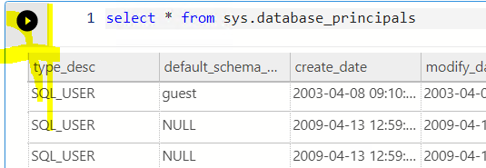 SQL notebook output grid align with run button on the left · Issue ...