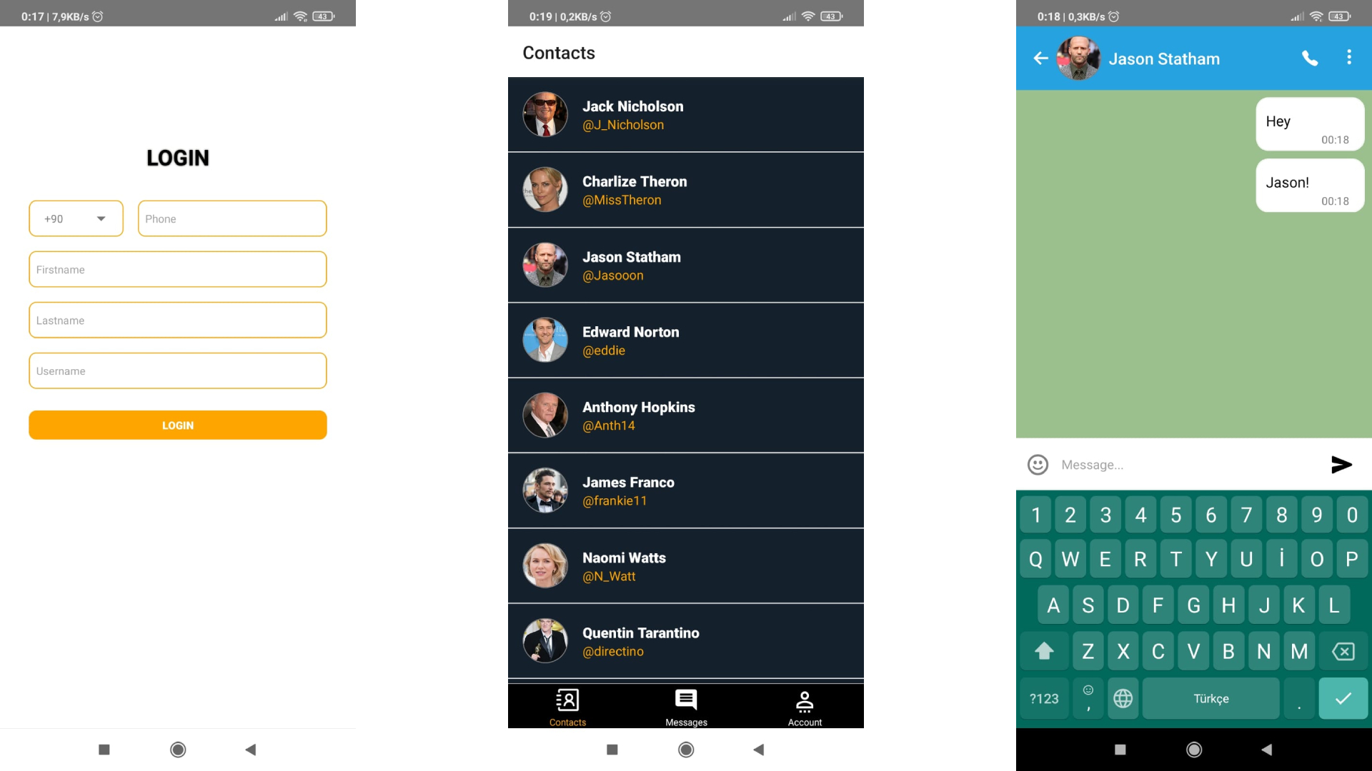 GitHub - FurkanGundogan/TelegramUI-Clone-ReactNative-Bootcamp: Patika Akbank React Native ...