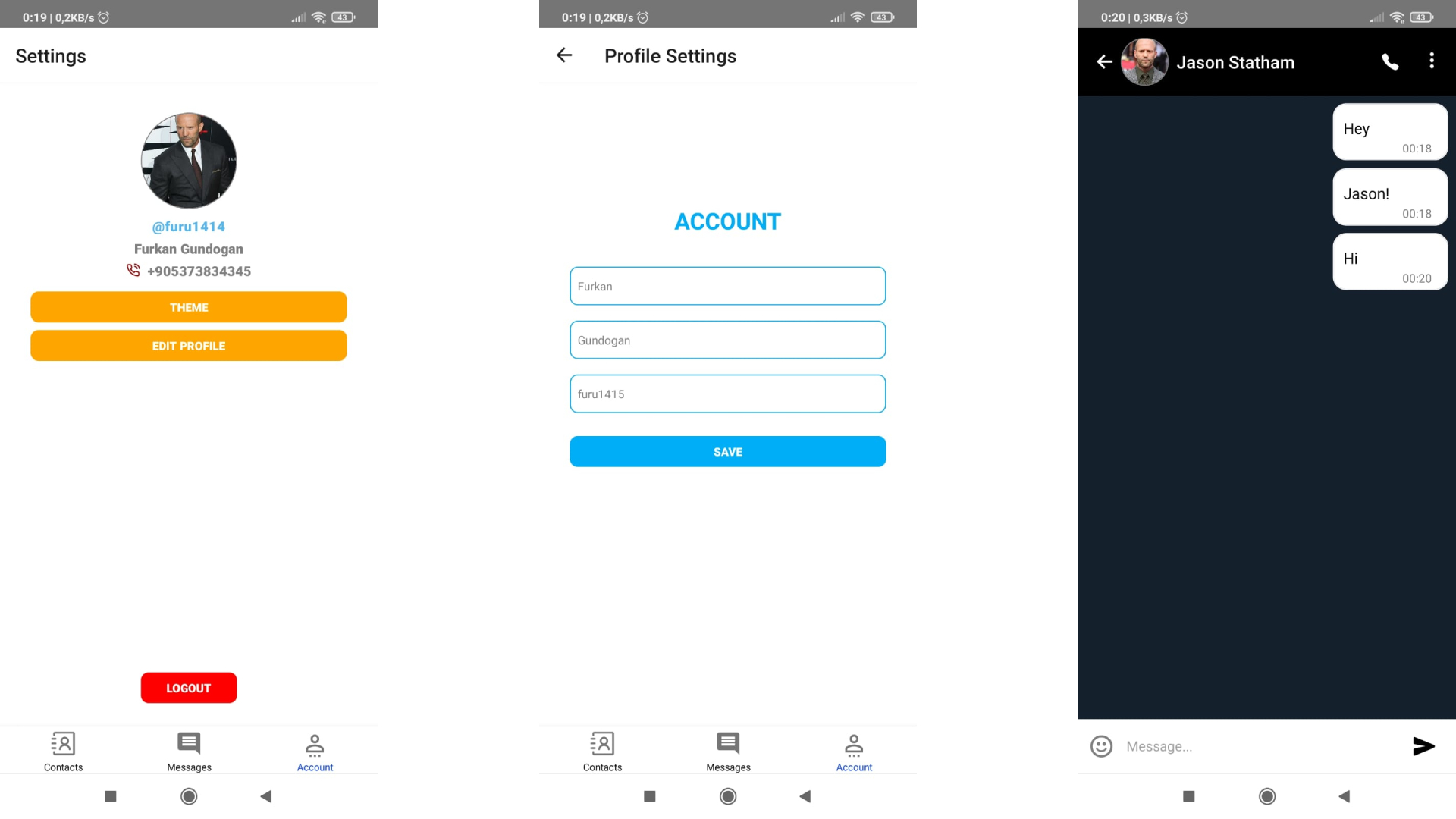 GitHub - FurkanGundogan/TelegramUI-Clone-ReactNative-Bootcamp: Patika Akbank React Native ...