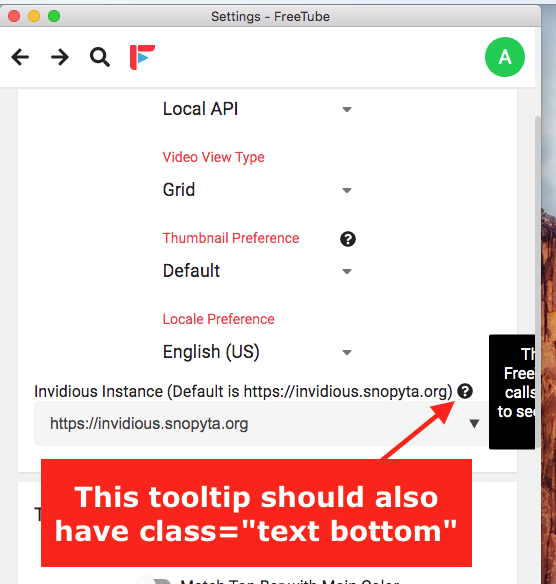 Tooltip Positioning · Issue 794 · Freetubeappfreetube · Github