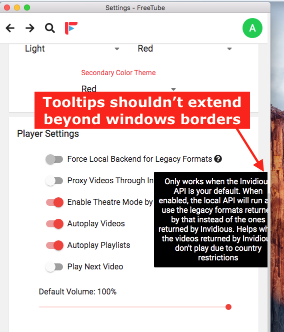 Tooltip positioning · Issue #794 · FreeTubeApp/FreeTube · GitHub