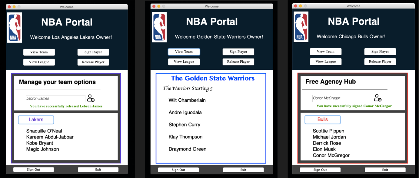 GitHub - mitchelllindgren8/NBA-Portal-App: Java application that mimics ...