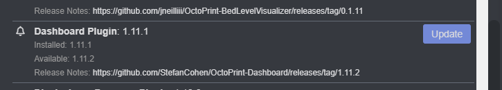 v1.11.2 repeatedly requires update · Issue #129 · j7126/OctoPrint-Dashboard · GitHub