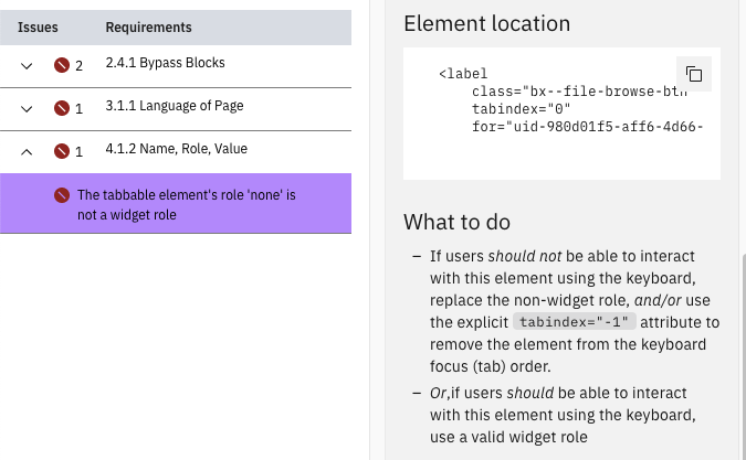 Accessibility violation on CvFileUploader component · Issue #1355 ...